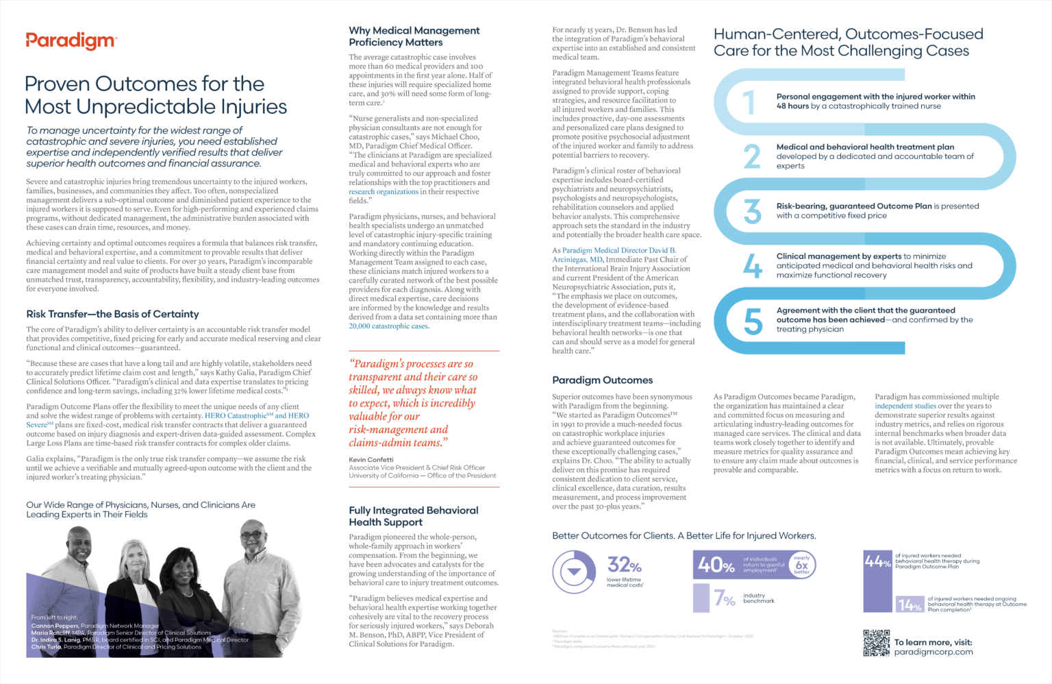 Proven Outcomes for the Most Unpredictable Injuries — Paradigm